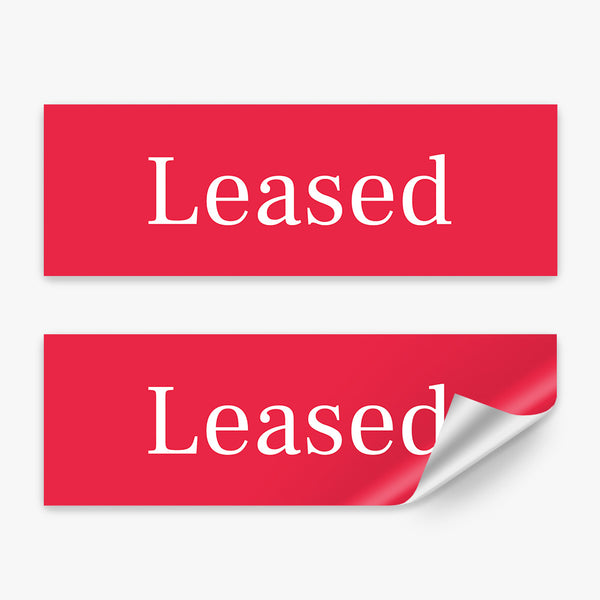 Leased Sticker (Rectangle) - R&W – Real Stickers