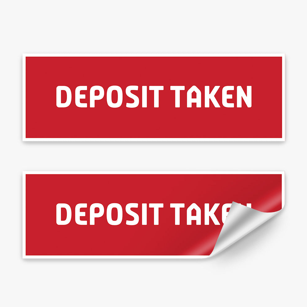 Deposit Taken Sticker (Rectangle) - Professionals – Real Stickers