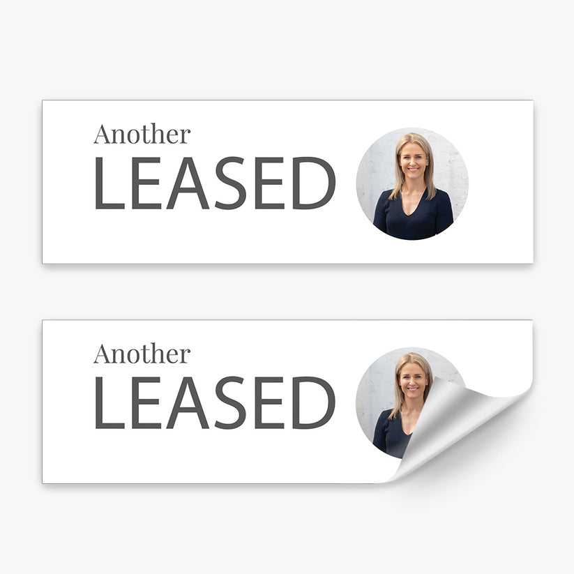 Leased Sticker With Photo (Rectangle) – Real Stickers