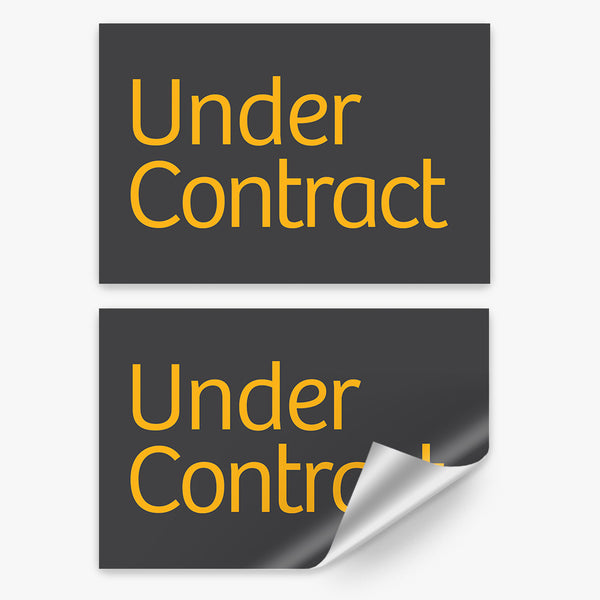 Under Contract Sticker (Rectangle) - Raine & Horne – Real Stickers